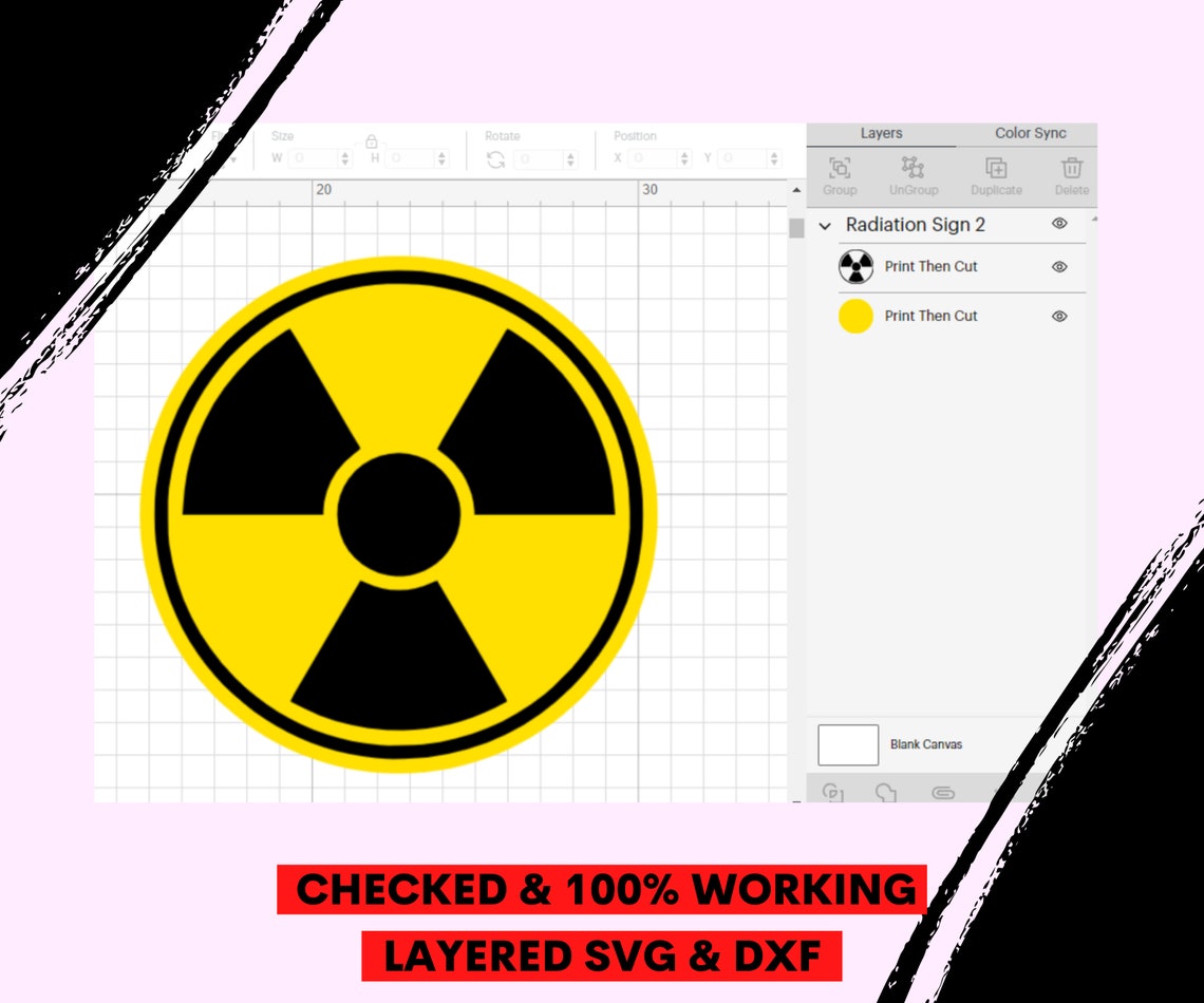 Radiation Warning Symbol Svg Round Radioactive Biohazard Cnc | Etsy