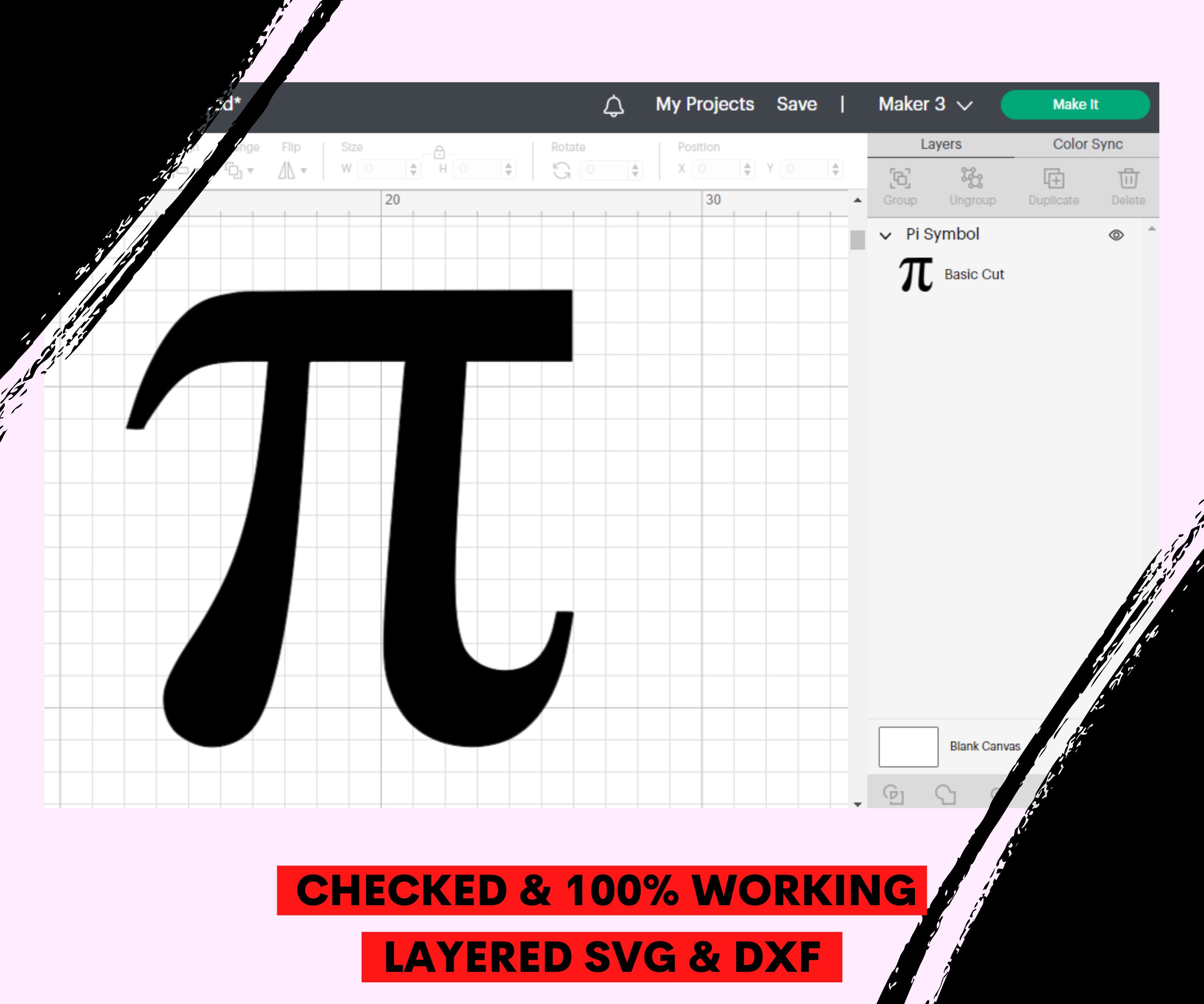Pi Math Symbol SVG Greek Letter Pi Cut File Cnc File - Etsy Canada