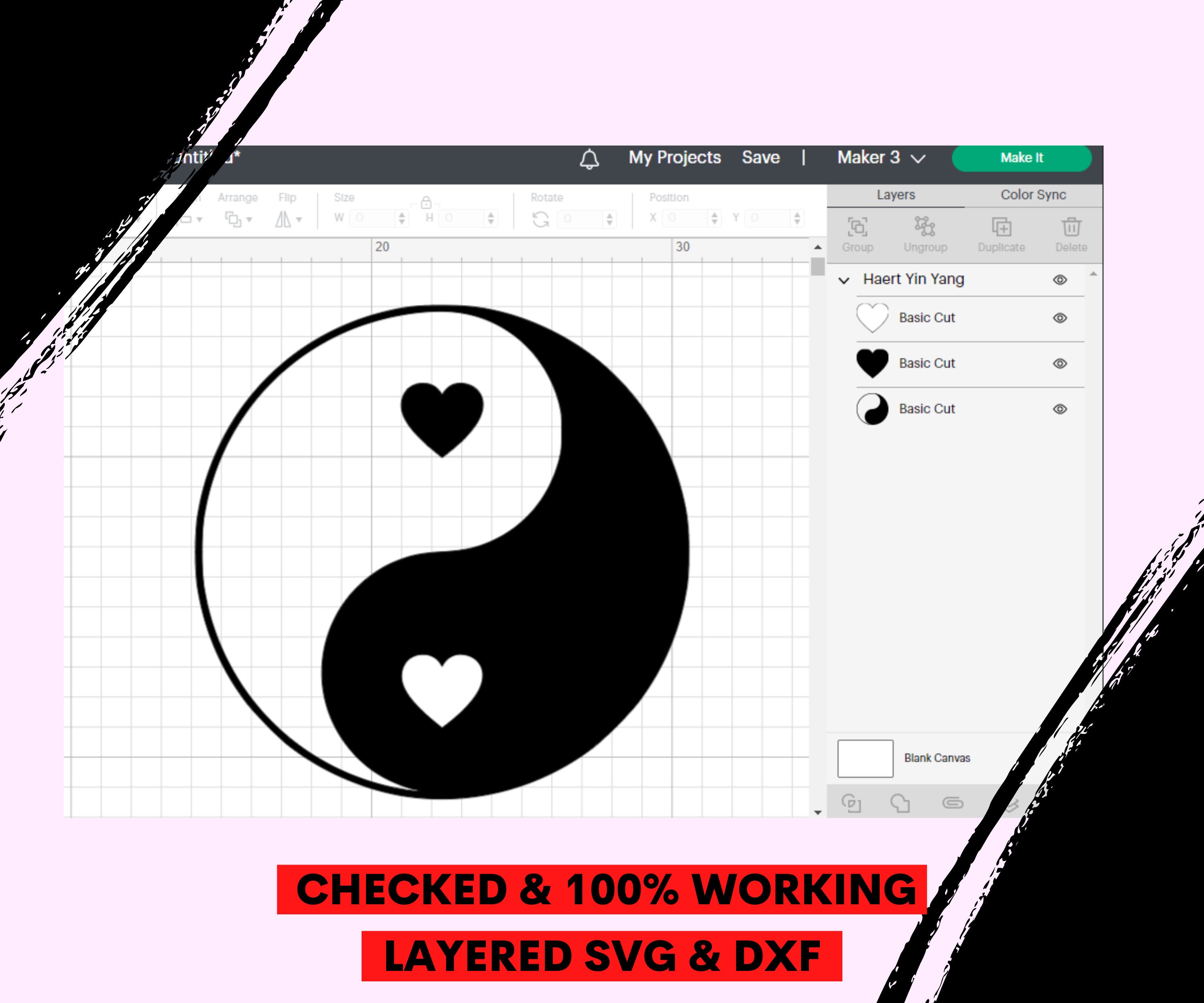 Heart Yin Yang SVG Yin-yang Cut File Yin and Yang Vector - Etsy