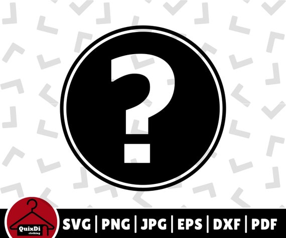 Circled Question Mark SVG Cnc File Silhouette Cricut - Etsy