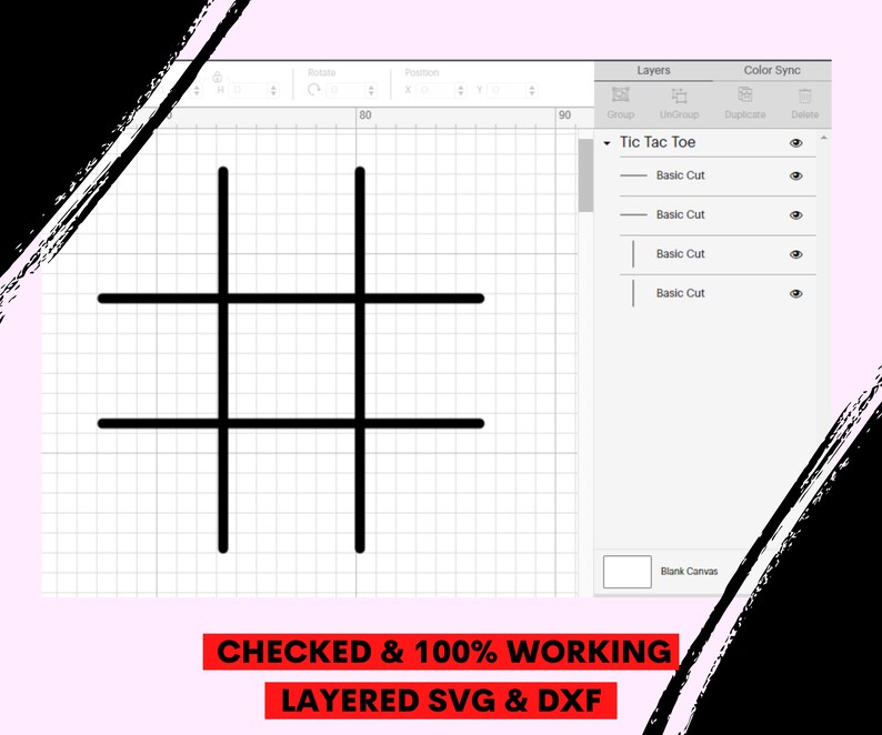 Tic Tac Toe SVG File Tic Tac Toe Grid Clip Art Noughts & - Etsy
