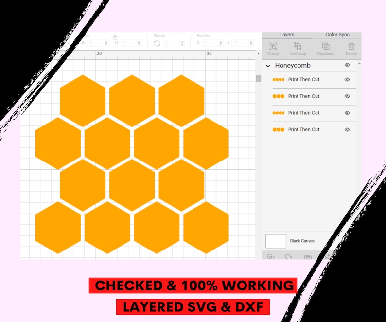Honeycomb SVG Honeycomb Pattern Clipart Cnc File Silhouette - Etsy