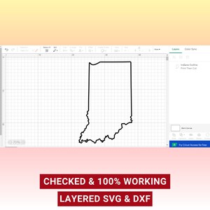 Indiana State Map Outline SVG, IN State Cut File, States of America ...