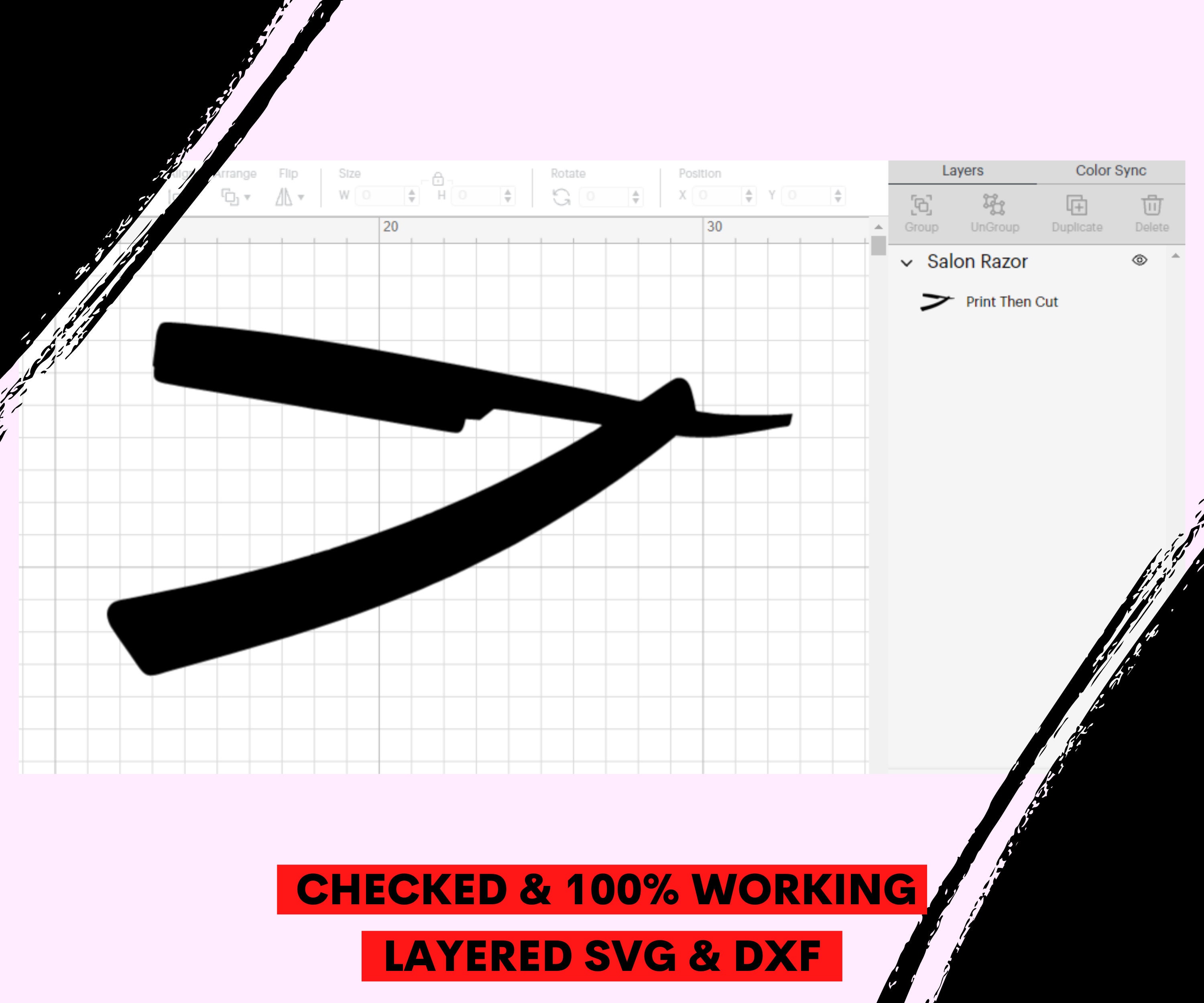 Vintage Straight Blade Svg Straight Razor Silhouette Cricut | Etsy