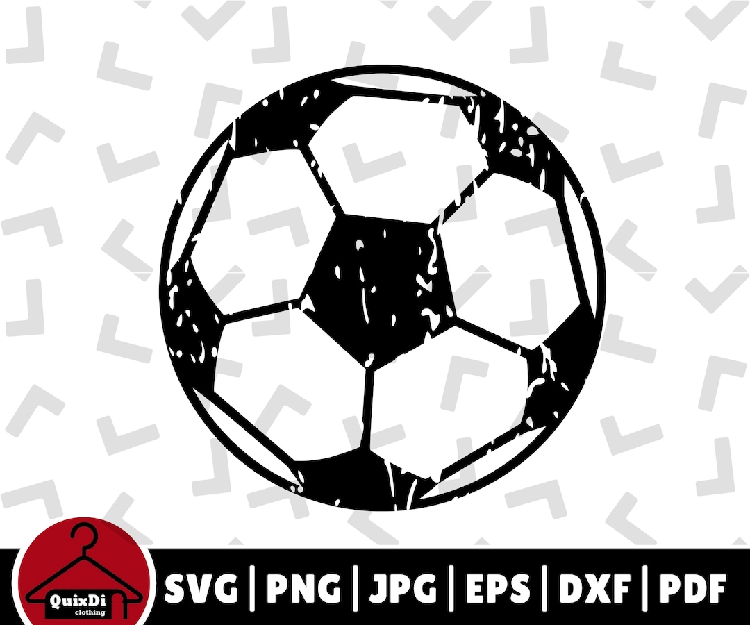Grunge Soccer Ball SVG, Soccer Ball Vector File, Distressed Soccer Ball ...