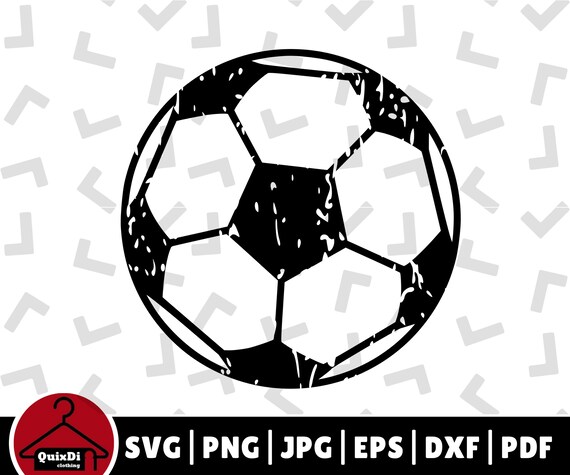 Grunge Soccer Ball SVG Soccer Ball Vector File Distressed | Etsy
