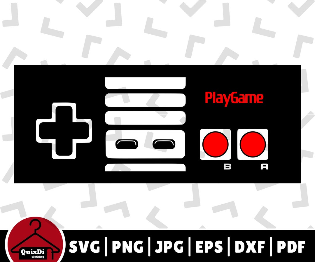 Retro Video Game Controller SVG, Gamer Clipart Silhouette Cricut ...