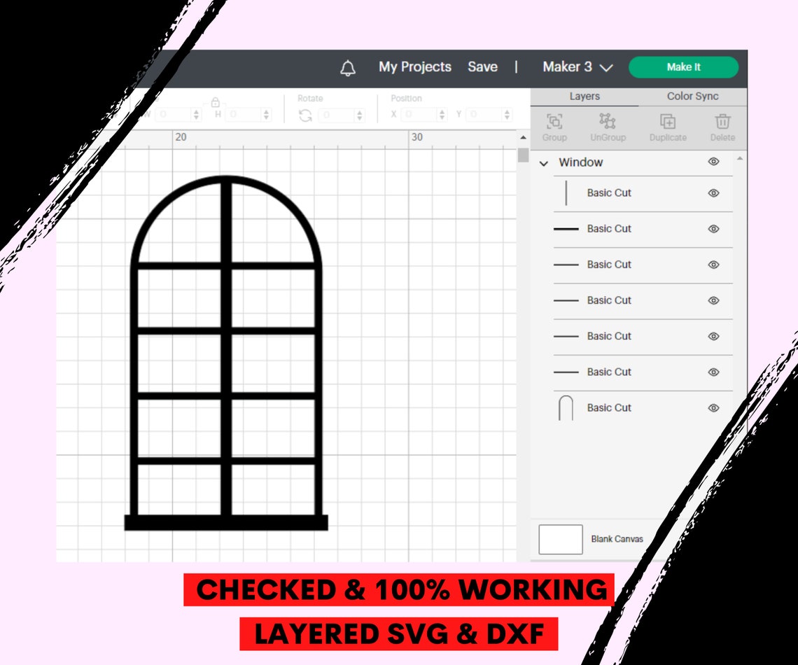 Window SVG Window Frame Cutfile Cnc File Silhouette Cricut - Etsy