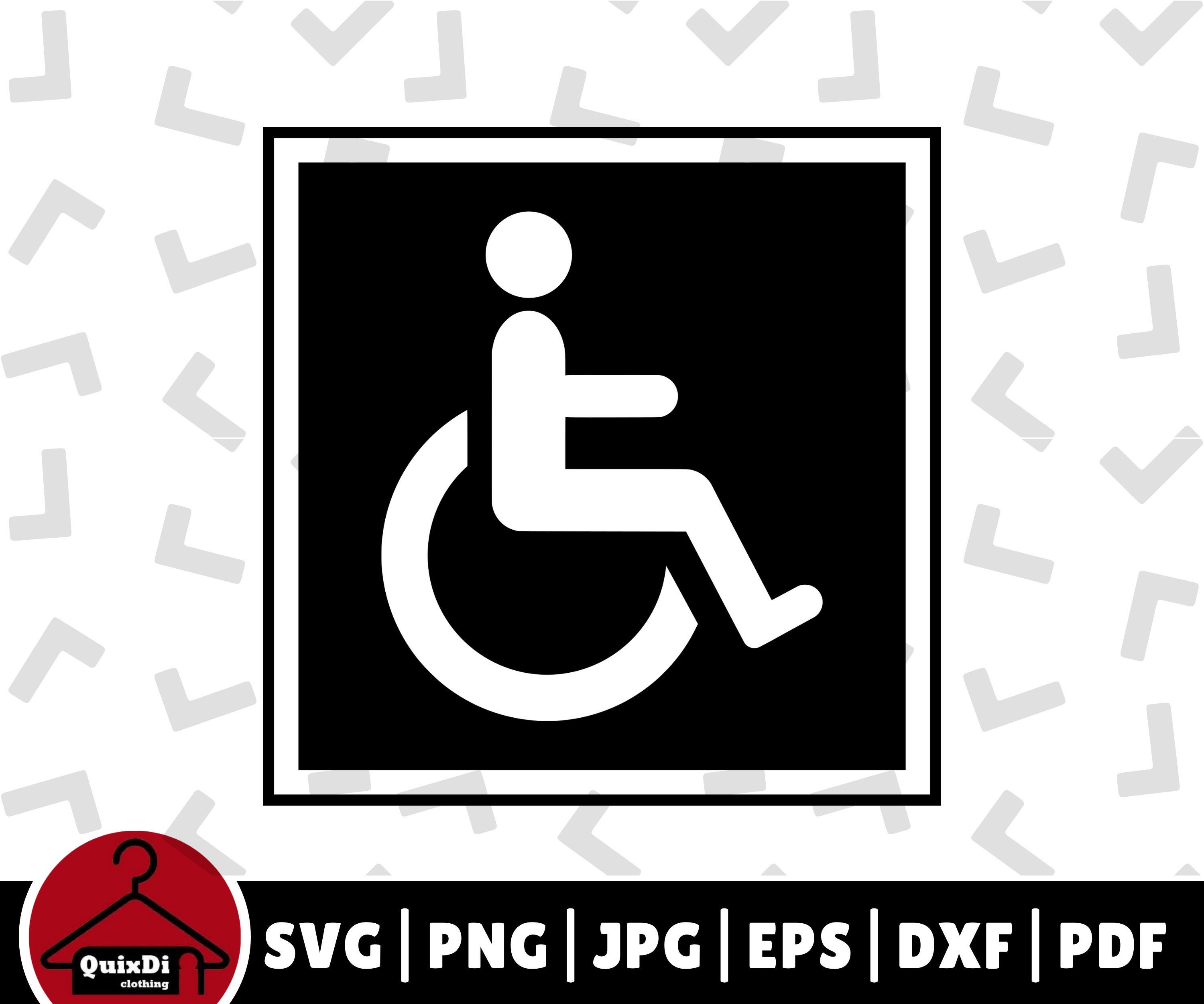 Disabled Person Svg Wheel Chair Clip Art Handicap Symbol SVG - Etsy ...