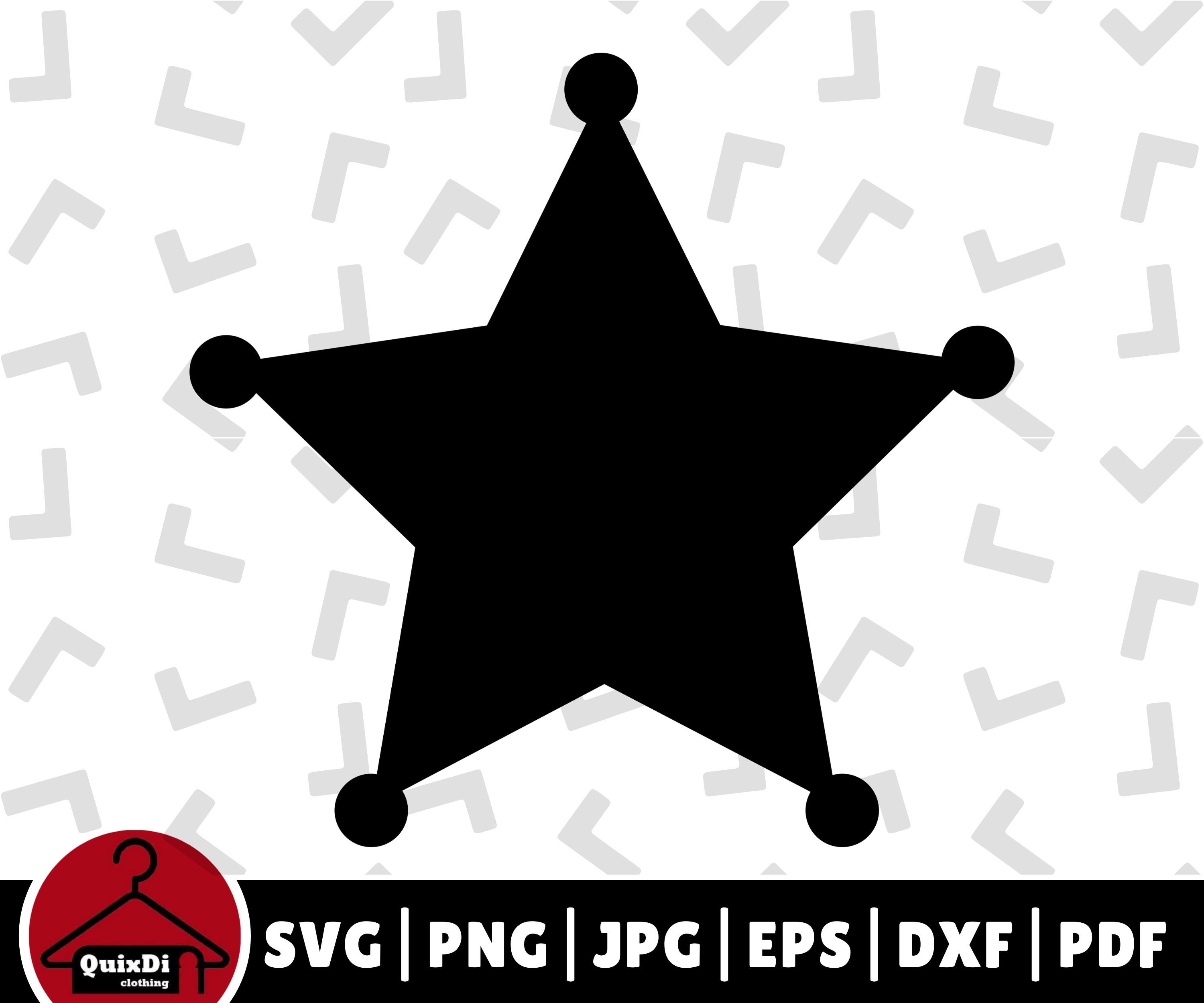 Sheriff Badge SVG Sheriff Star Cut File Silhouette Cricut - Etsy