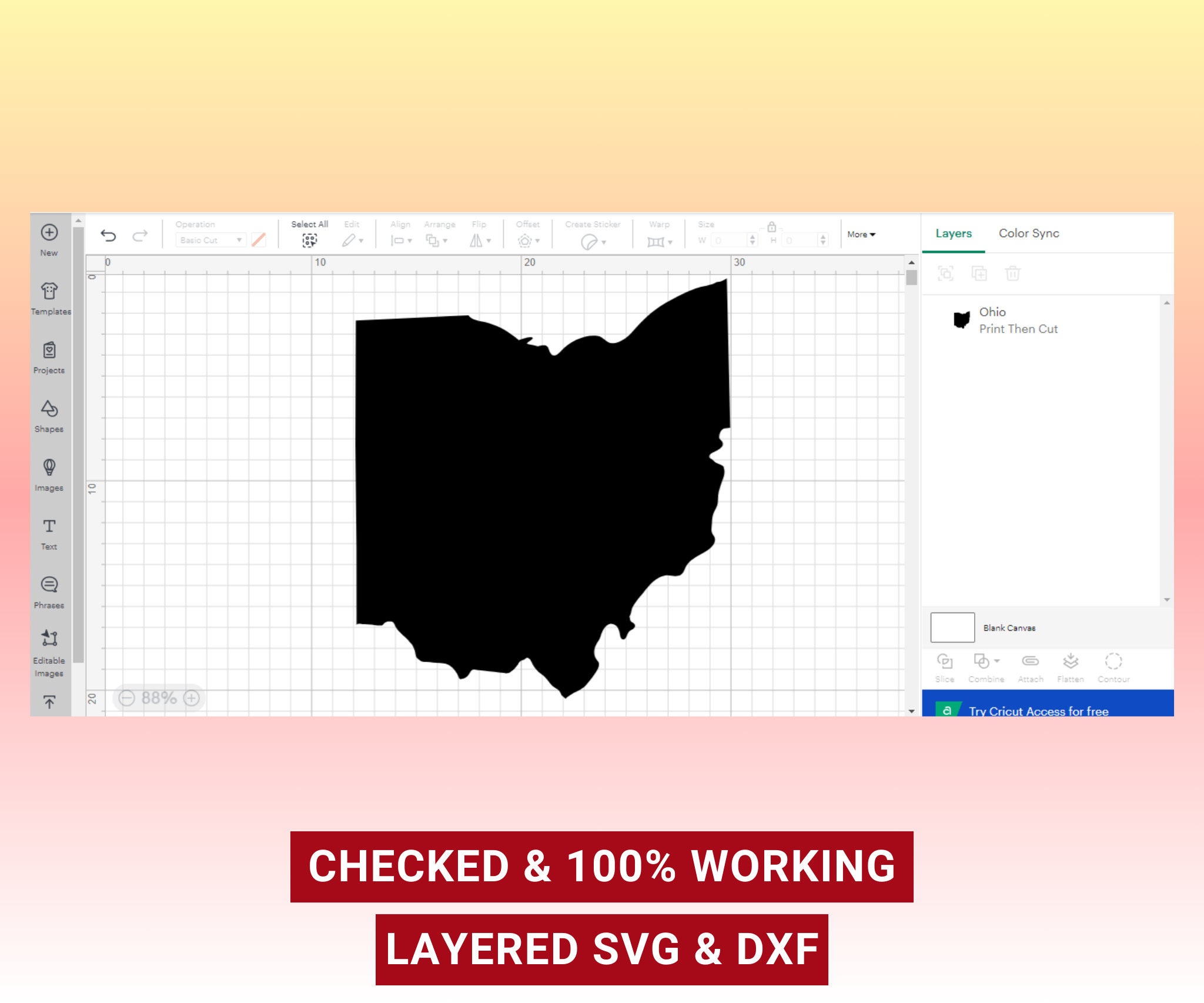 Ohio Map SVG, Ohio State Map Vector File, States of America Silhouette ...