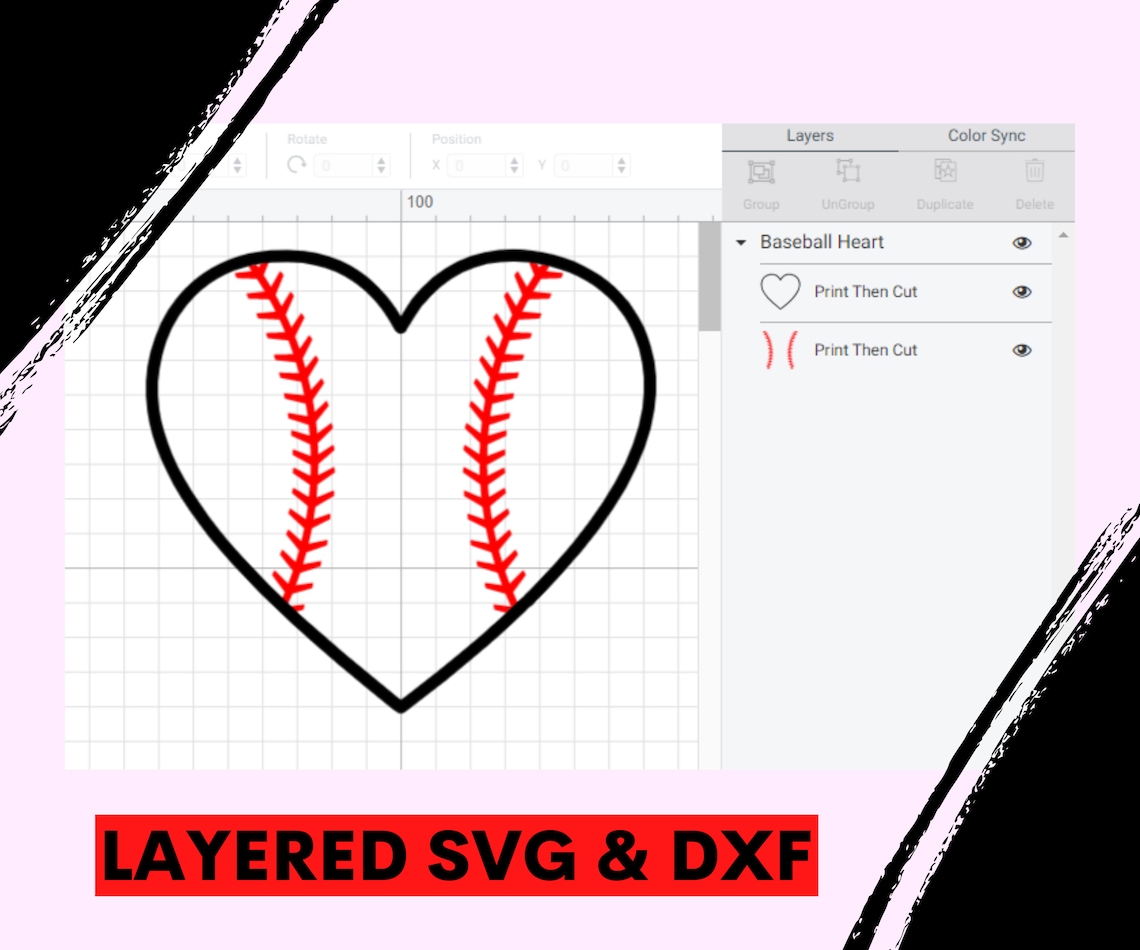 Baseball Heart Svg Baseball Laced Heart Clip Art Baseball - Etsy