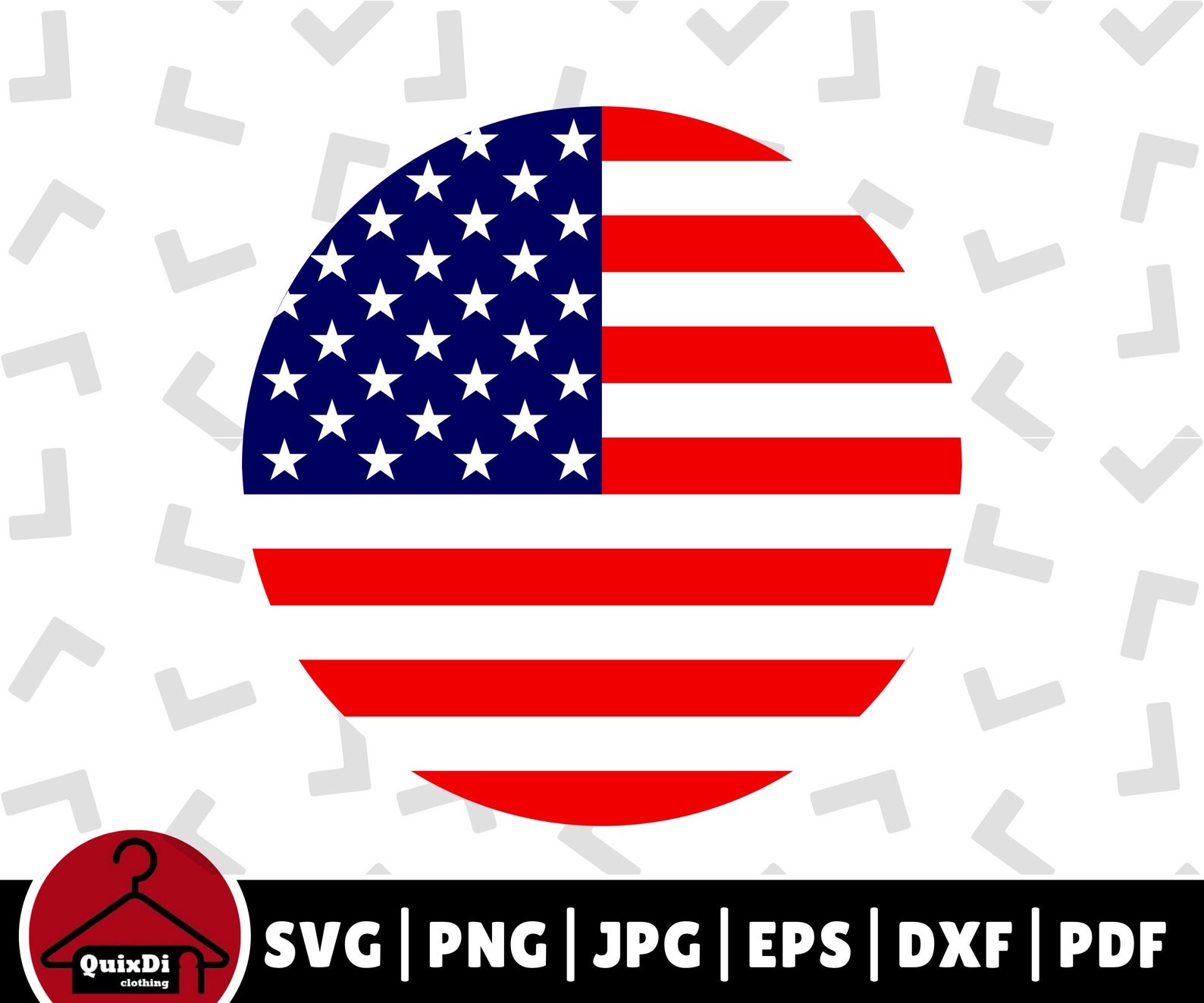 Layered Round Shape US Flag Svg Circle American Flag Vector - Etsy
