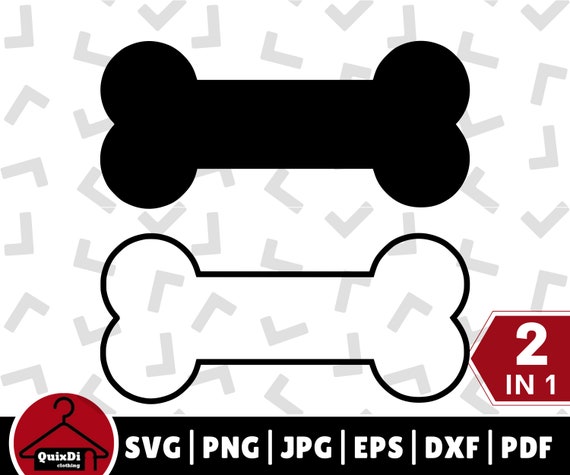 2 in 1 Dog Bone Svg Dog Bone Outline Vector Clip Art | Etsy