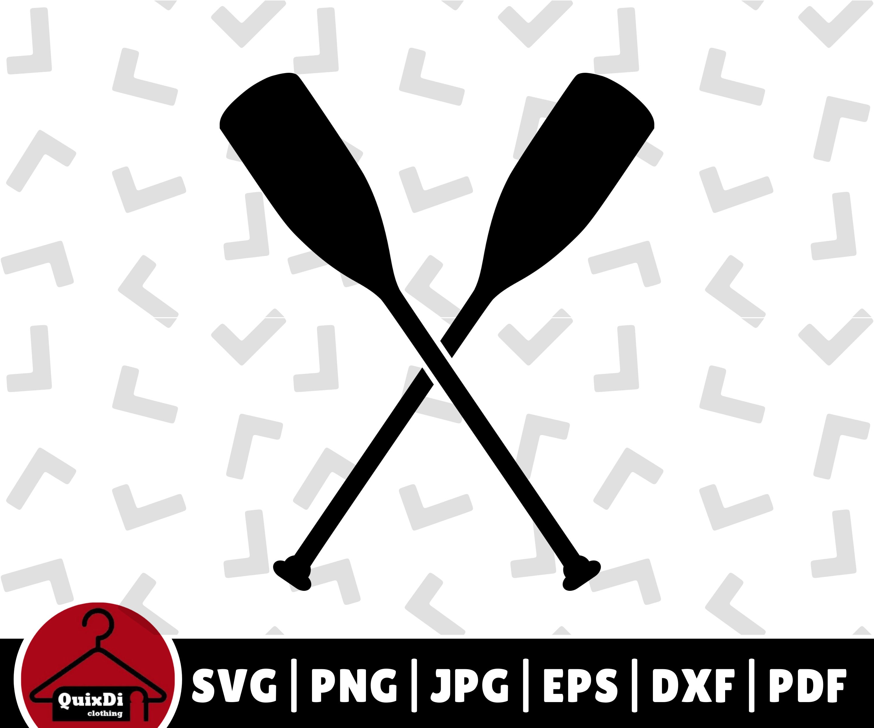 Crossed Boat Paddles SVG, Kayak Paddle Oars Cutfile Cnc File ...