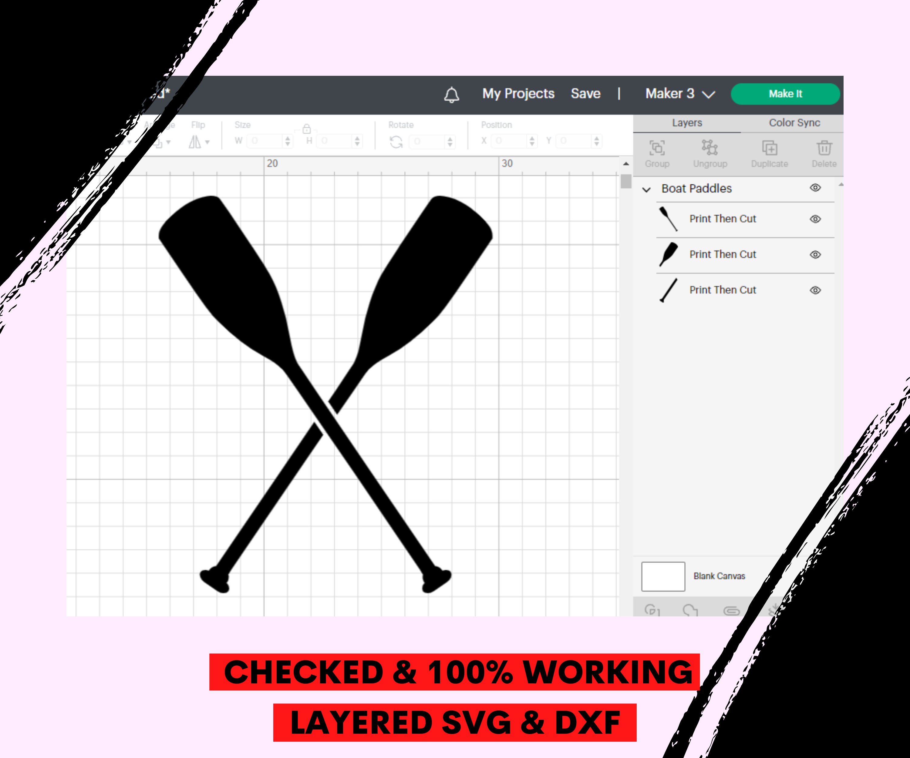 Crossed Boat Paddles SVG Kayak Paddle Oars Cutfile Cnc File - Etsy