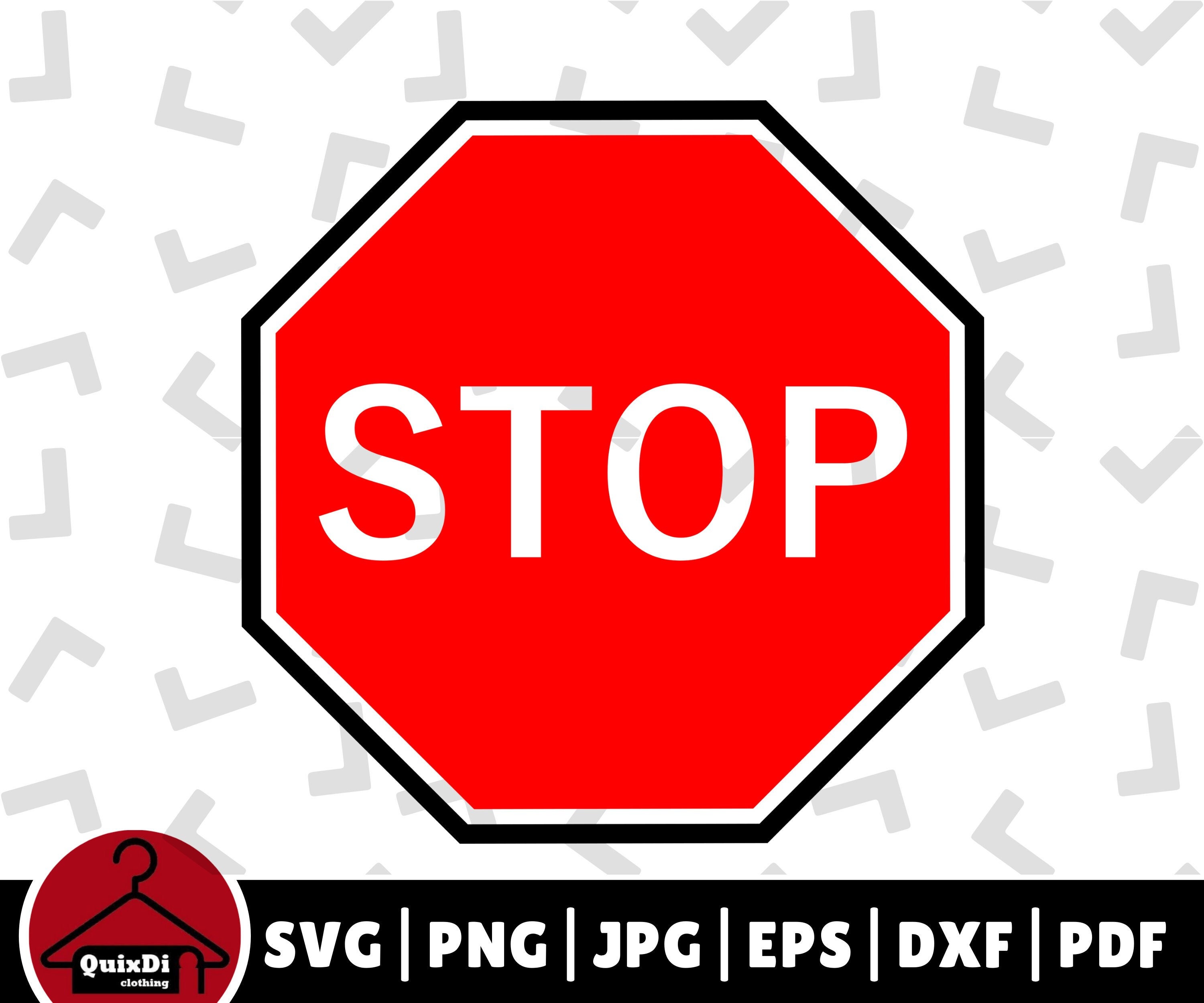 Red Stop Sign Svg Warning Caution Traffic Sign Png - Etsy