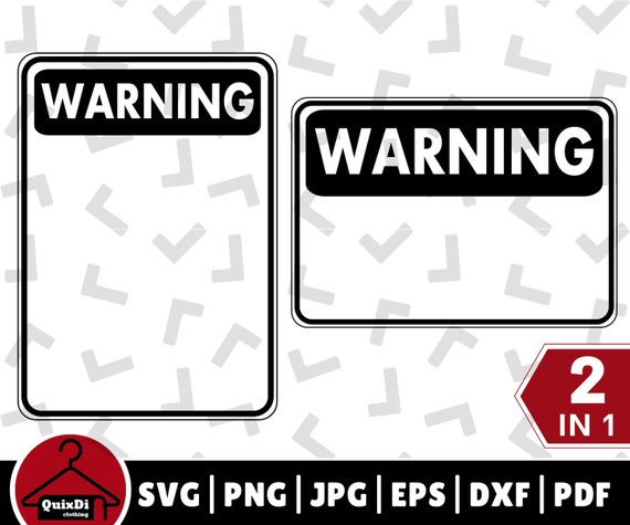 Blank Warning Sign SVG Files Keep Out Svg Stay Out Caution | Etsy
