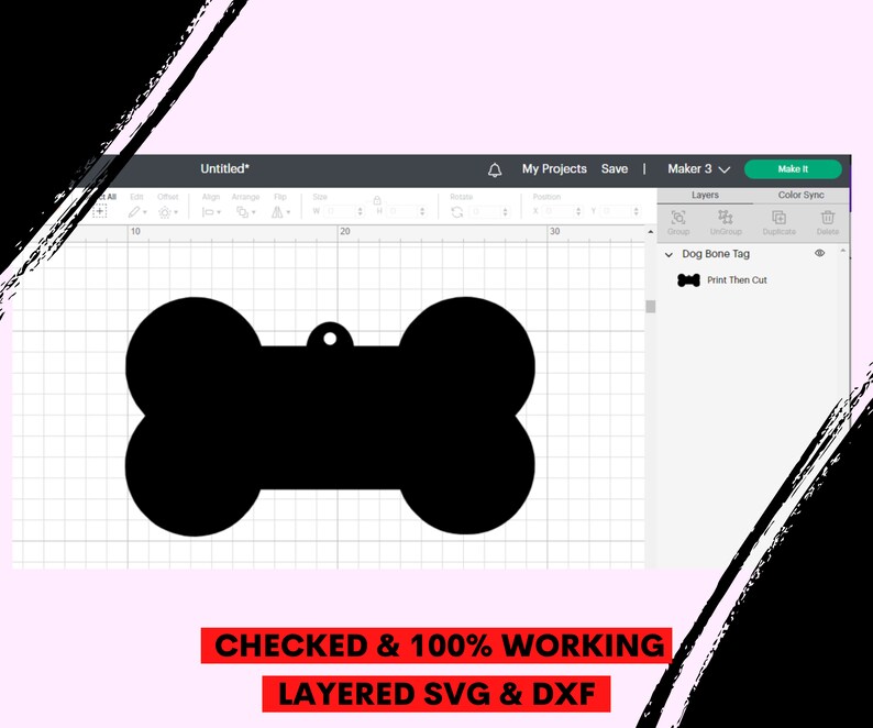 Blank Dog Tag Svg Dog Bone Clipart Cnc File Silhouette - Etsy