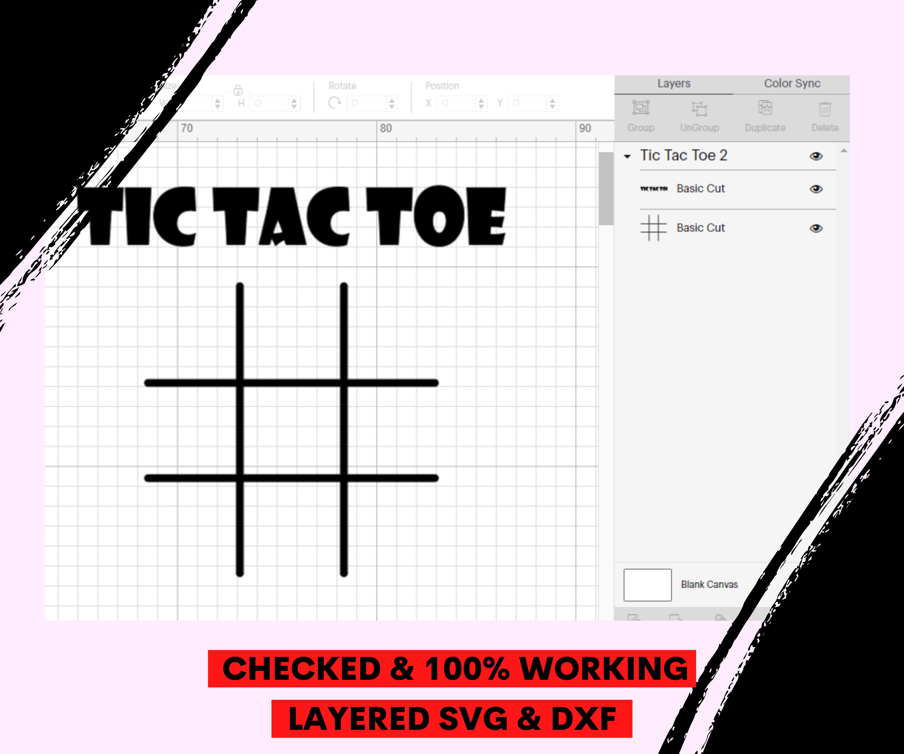 Tic Tac Toe SVG File Tic Tac Toe Vector Noughts & Crosses - Etsy