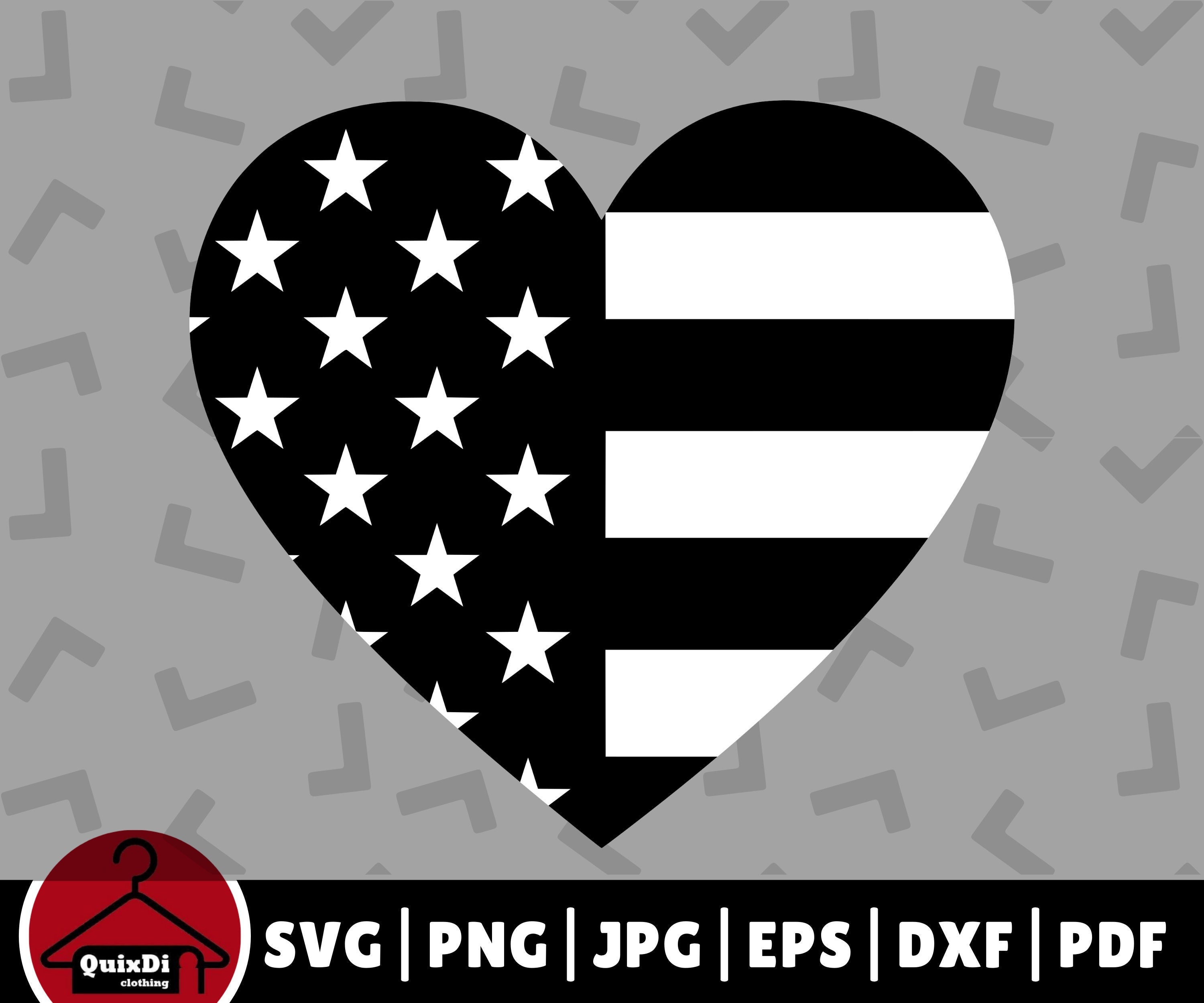 American Flag Heart Svg Cutfile Layered US Flag Clipart 4th - Etsy