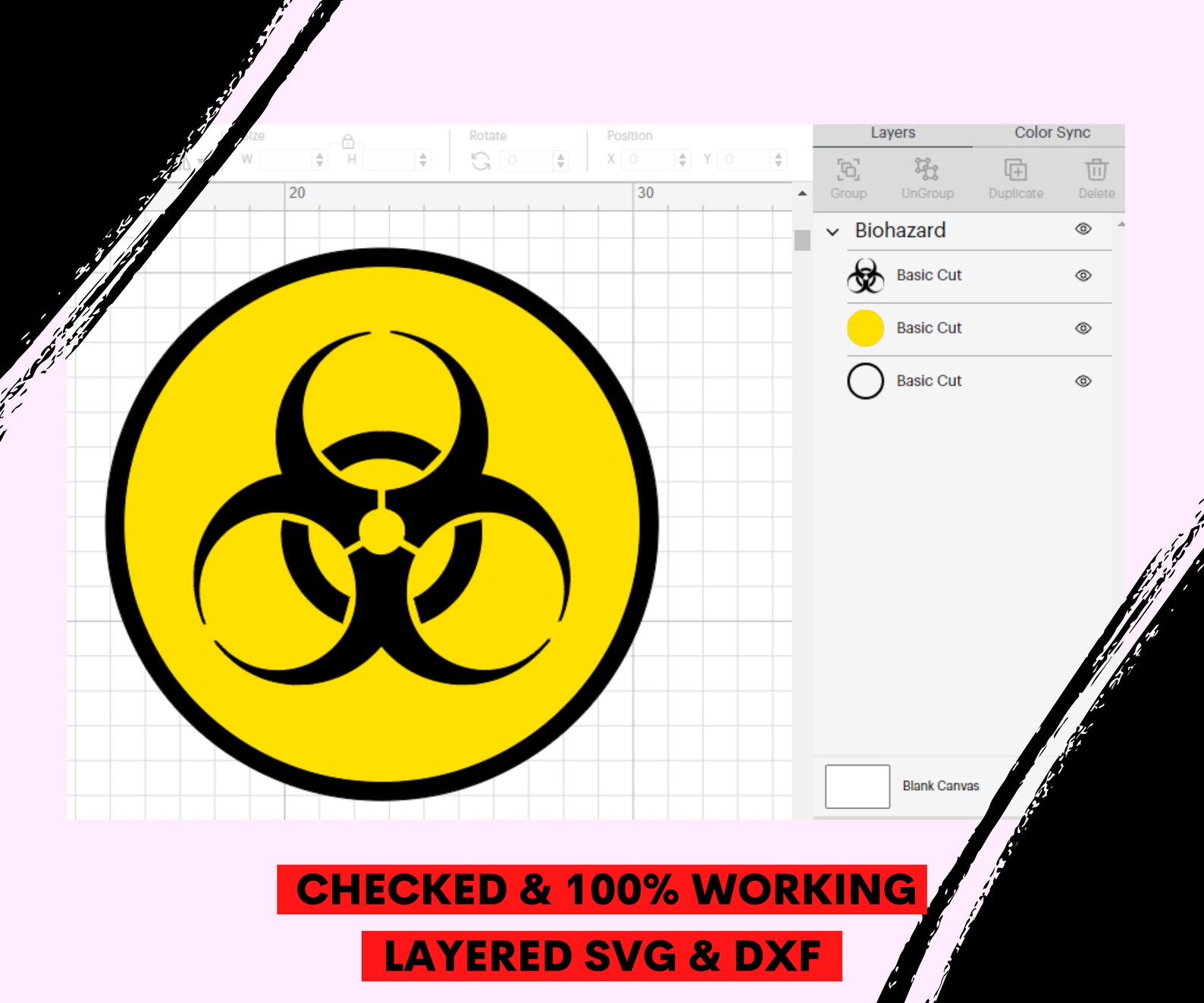 Biohazard Sign Svg Biohazard Warning Symbol Cut File - Etsy