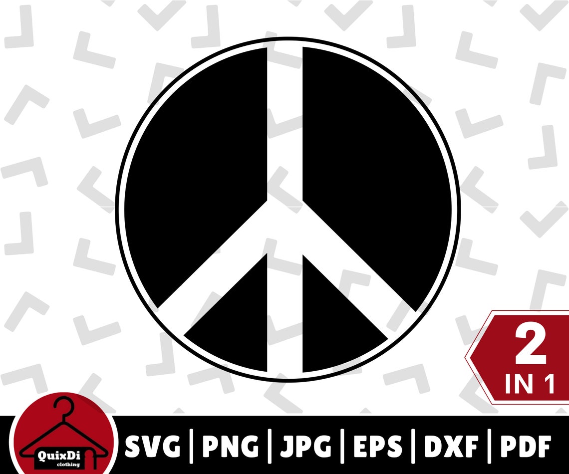 Peace Sign SVG File Peace Symbol Clip Art Silhouette Cut File - Etsy UK