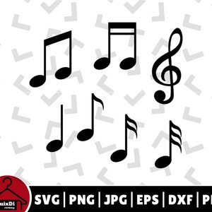 Music Notes SVG Bundle, Musical Notes Symbol Clip Art Cnc File ...