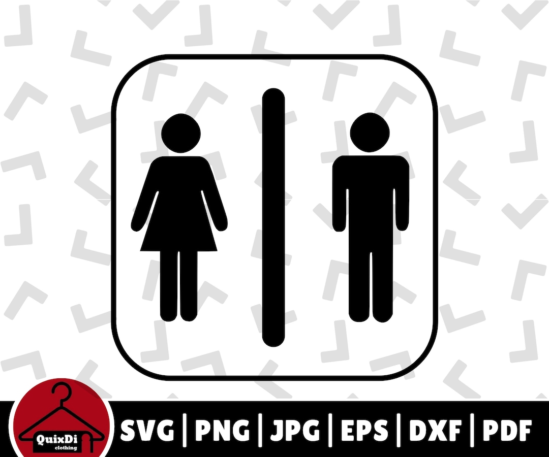 Square Bathroom Sign Svg, Framed Restroom Symbol Clip Art, Toilet Svg ...