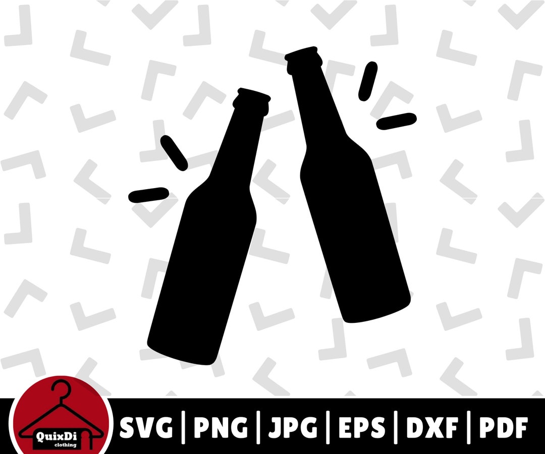Beer Bottles Clinking Svg Beer Bottles Cheers Png Wine Bottle Cnc