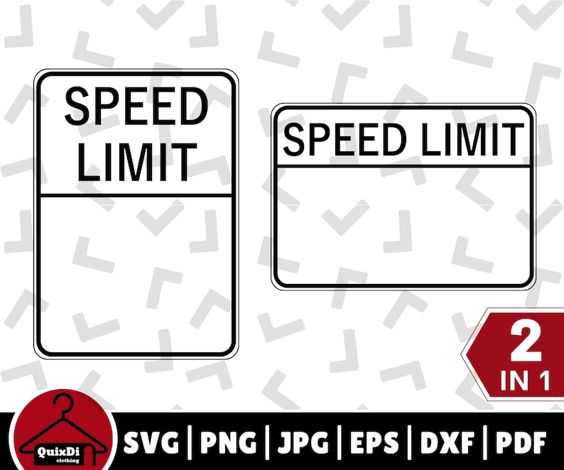 Blank Speed Limit SVG Speed Limit Clipart Road Sign SVG - Etsy