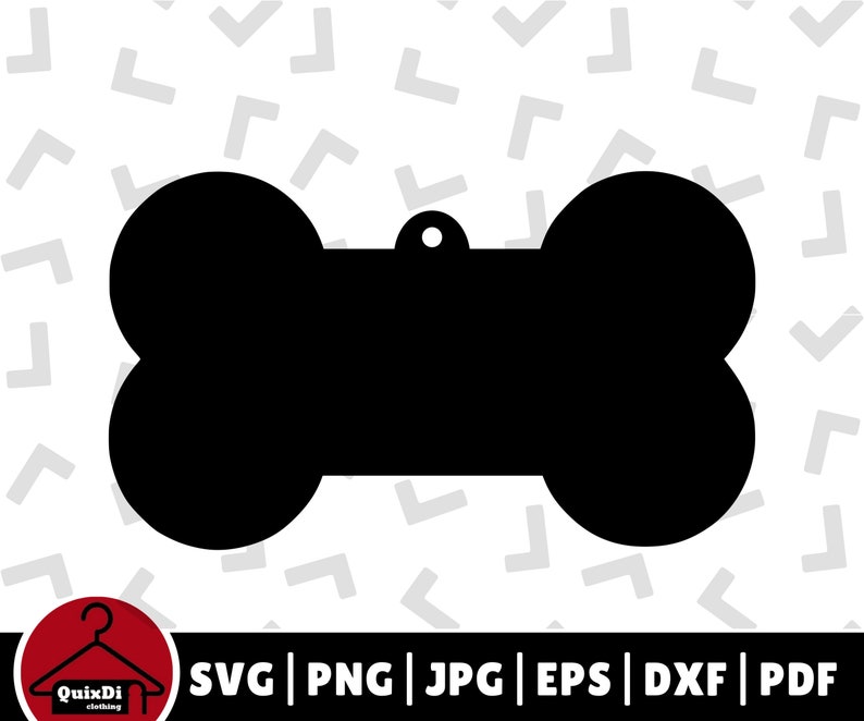 Blank Dog Tag Svg Dog Bone Clipart Cnc File Silhouette - Etsy