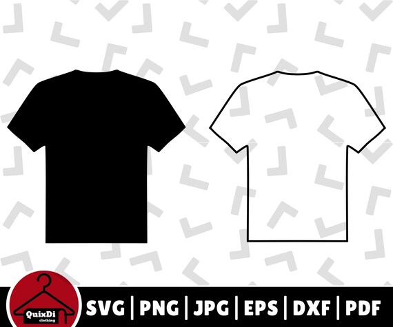 T-shirt Clipart T-shirt Outline Svg Tee Cnc File Silhouette | Etsy