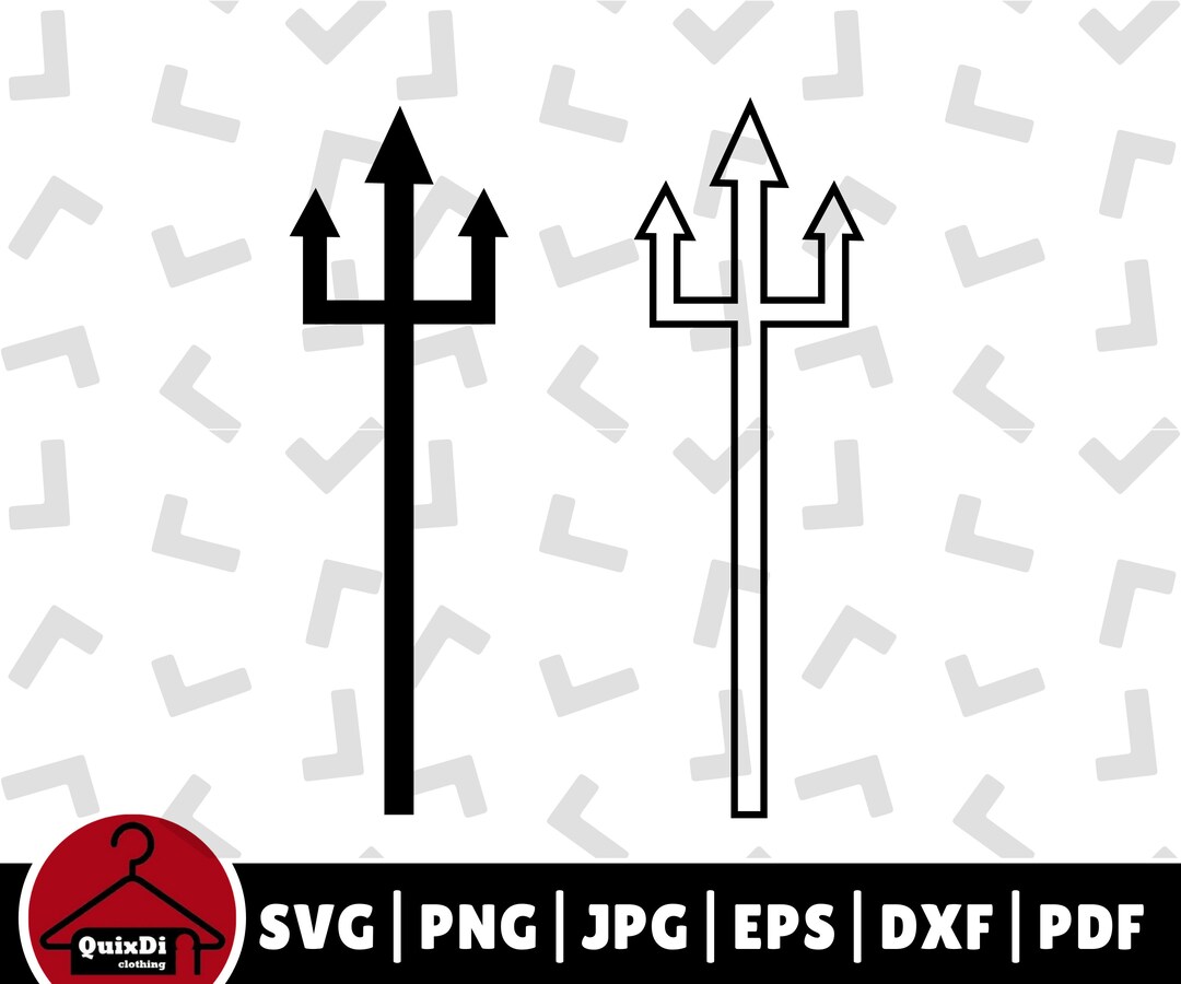 Pitchfork SVG Cutfile, Halloween Devil's Clipart Cnc File, Silhouette ...