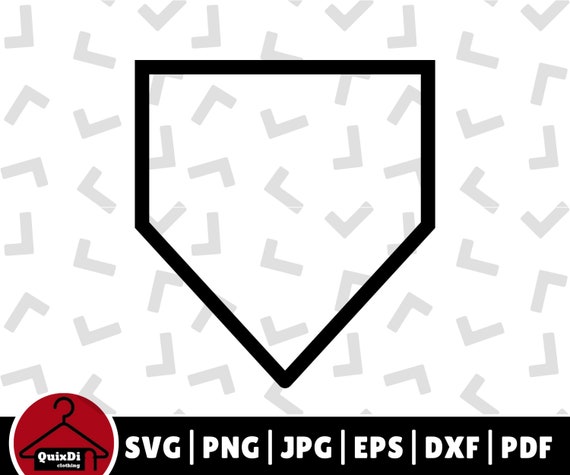 Home Plate Outline SVG Home Plate Monogram SVG Cut Files - Etsy