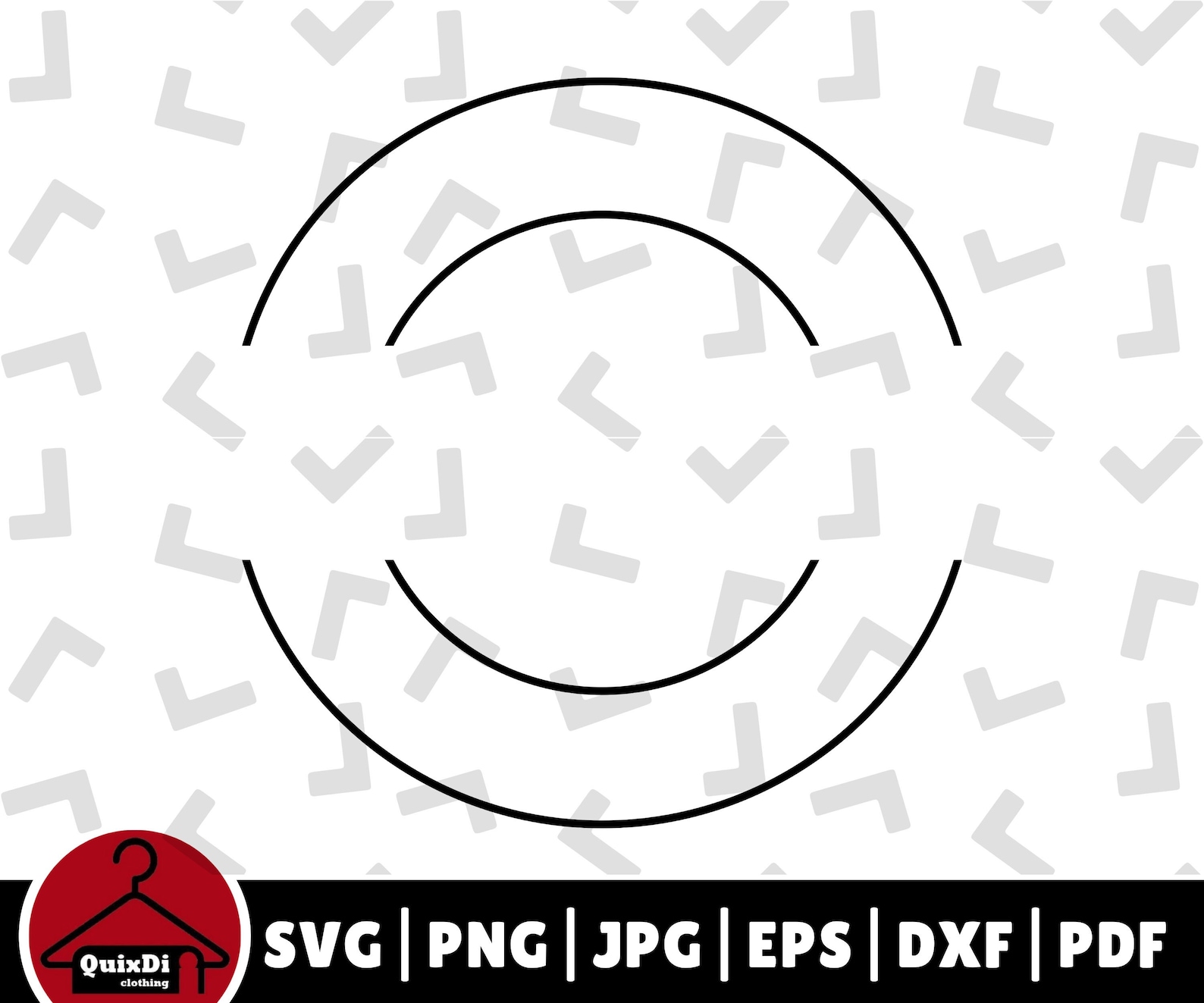 Circle Split Frame Svg Circle Monogram Frame Cut File Double - Etsy