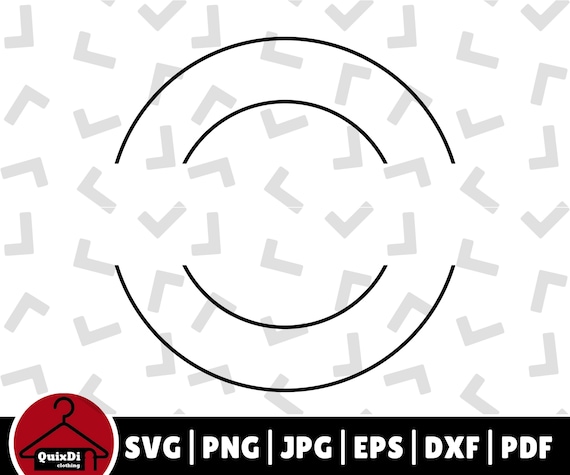 Circle Split Frame Svg Circle Monogram Frame Cut File Double - Etsy Canada