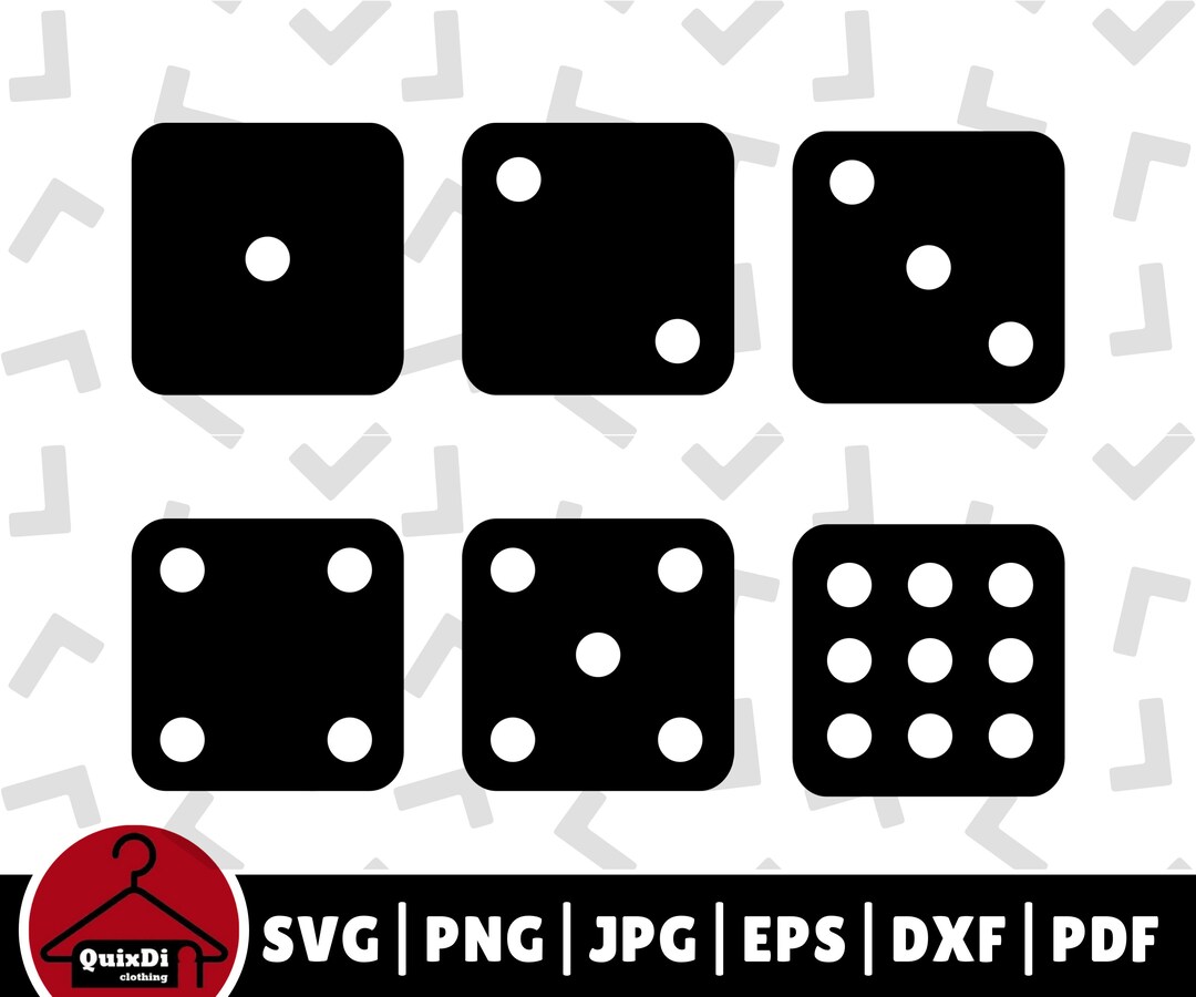 Six Sided Dice SVG, Sides of the Dice Cut Files, Dice Cnc File ...