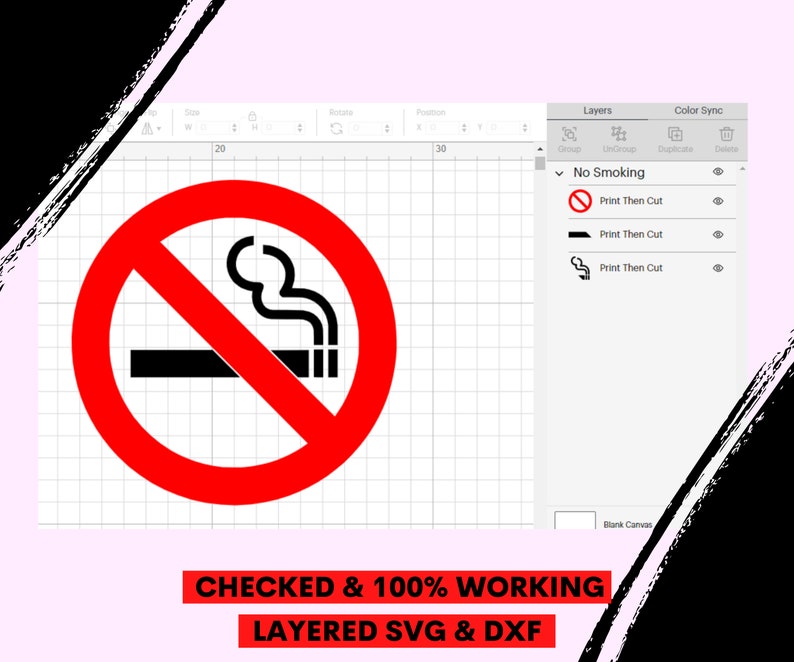 No Smoking Sign Svg Don't Smoke Vector Cnc File - Etsy