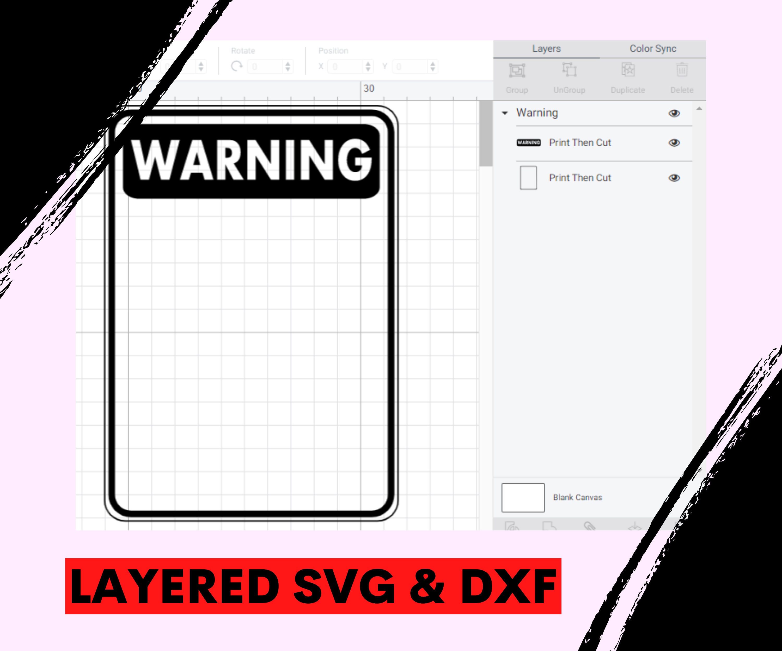 Blank Warning Sign SVG Files Keep Out Svg Stay Out Caution | Etsy