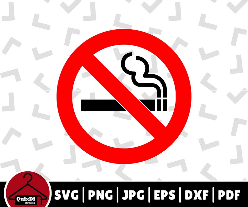 No Smoking Sign Svg Don't Smoke Vector Cnc File - Etsy