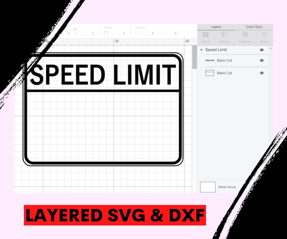 Blank Speed Limit SVG Speed Limit Clipart Road Sign SVG - Etsy
