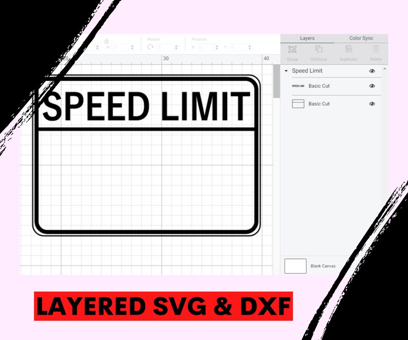 Blank Speed Limit SVG Speed Limit Clipart Road Sign SVG - Etsy