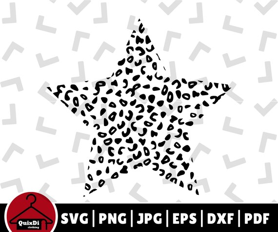 Leopard Pattern Star Svg Leopard Cheetah Print Star - Etsy