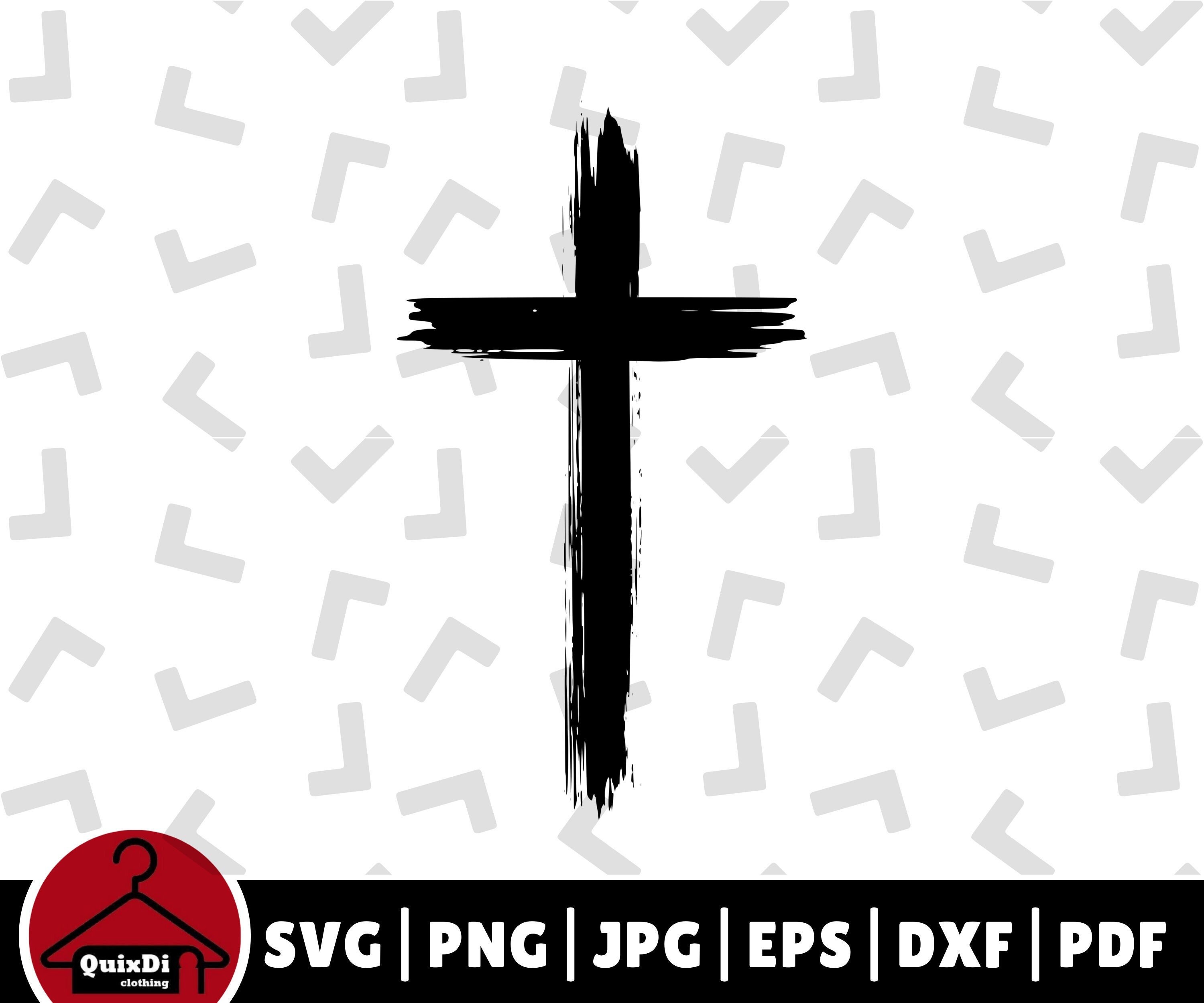 Grunge Cross SVG, Solid Rustic Weathered Cross Cut File Cnc File ...