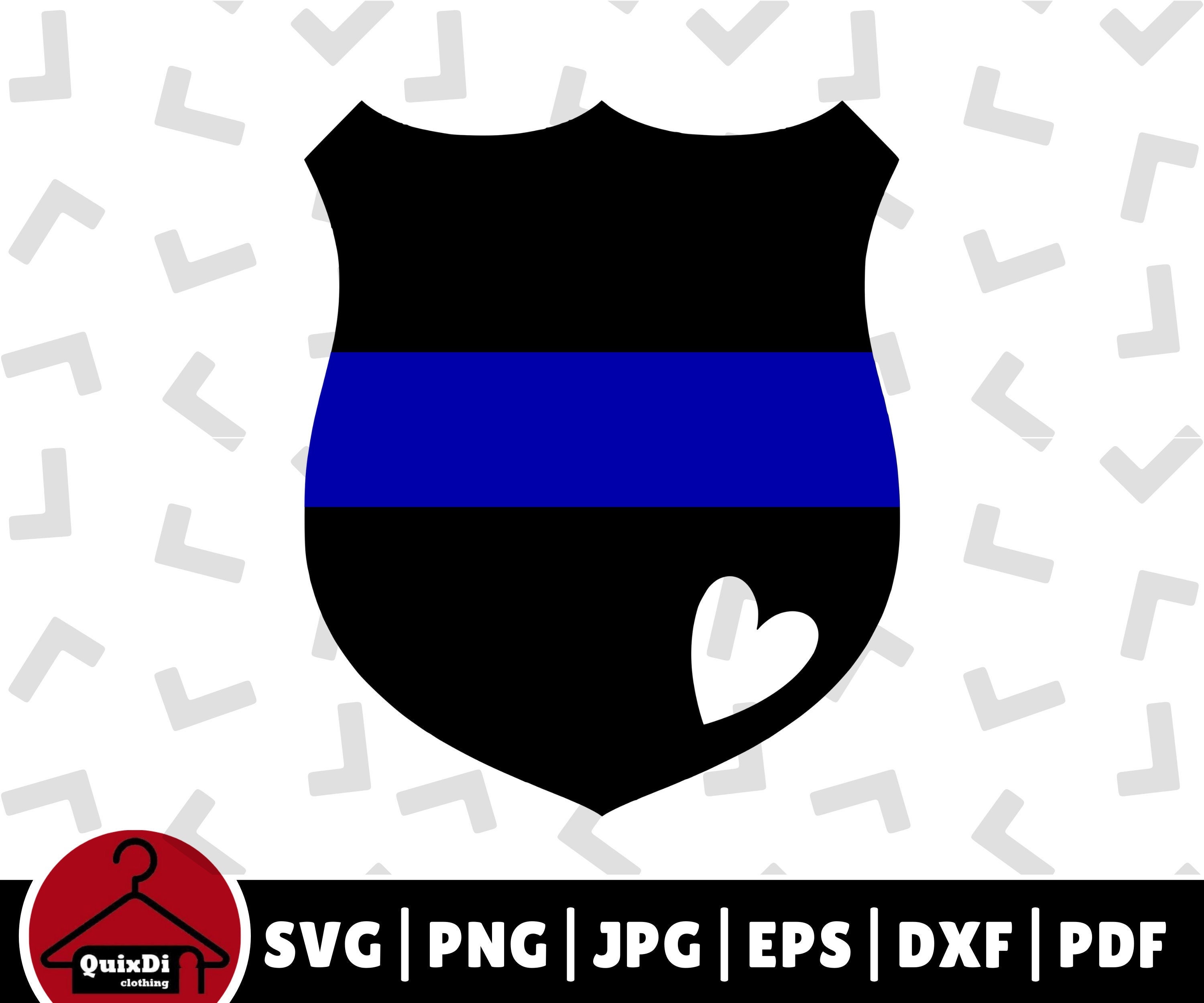 Love Heart Police Badge Svg Police Wife Clipart Love Police - Etsy
