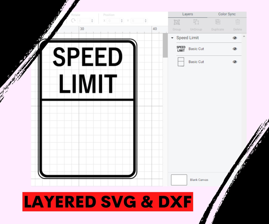 Blank Speed Limit SVG Speed Limit Clipart Road Sign SVG - Etsy