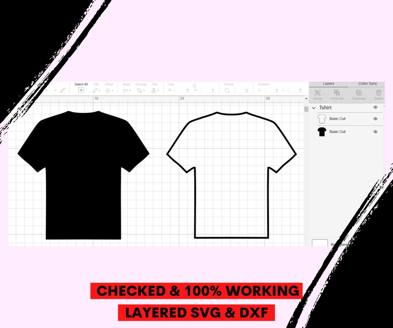 T-shirt Clipart, T-shirt Outline Svg, Tee Cnc File Silhouette - Cricut ...