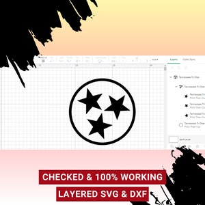 Tennessee Tri-star SVG, TN State Flag Tri-star Clip Art, Transparent ...