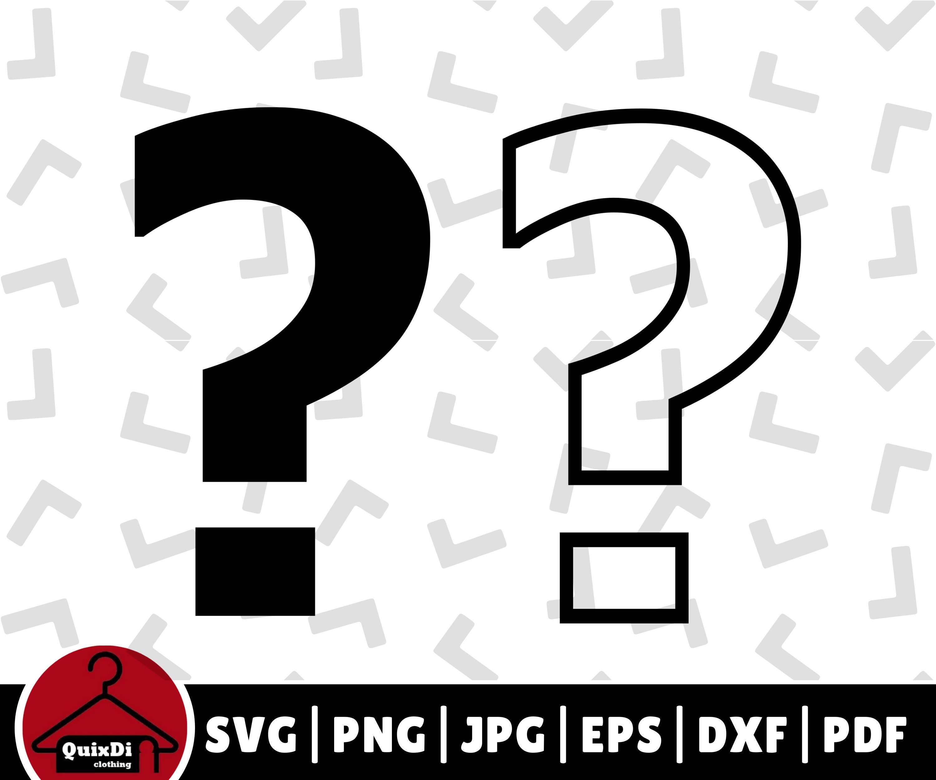 Question Mark Svg Question Mark Clipart Cnc File Silhouette - Etsy